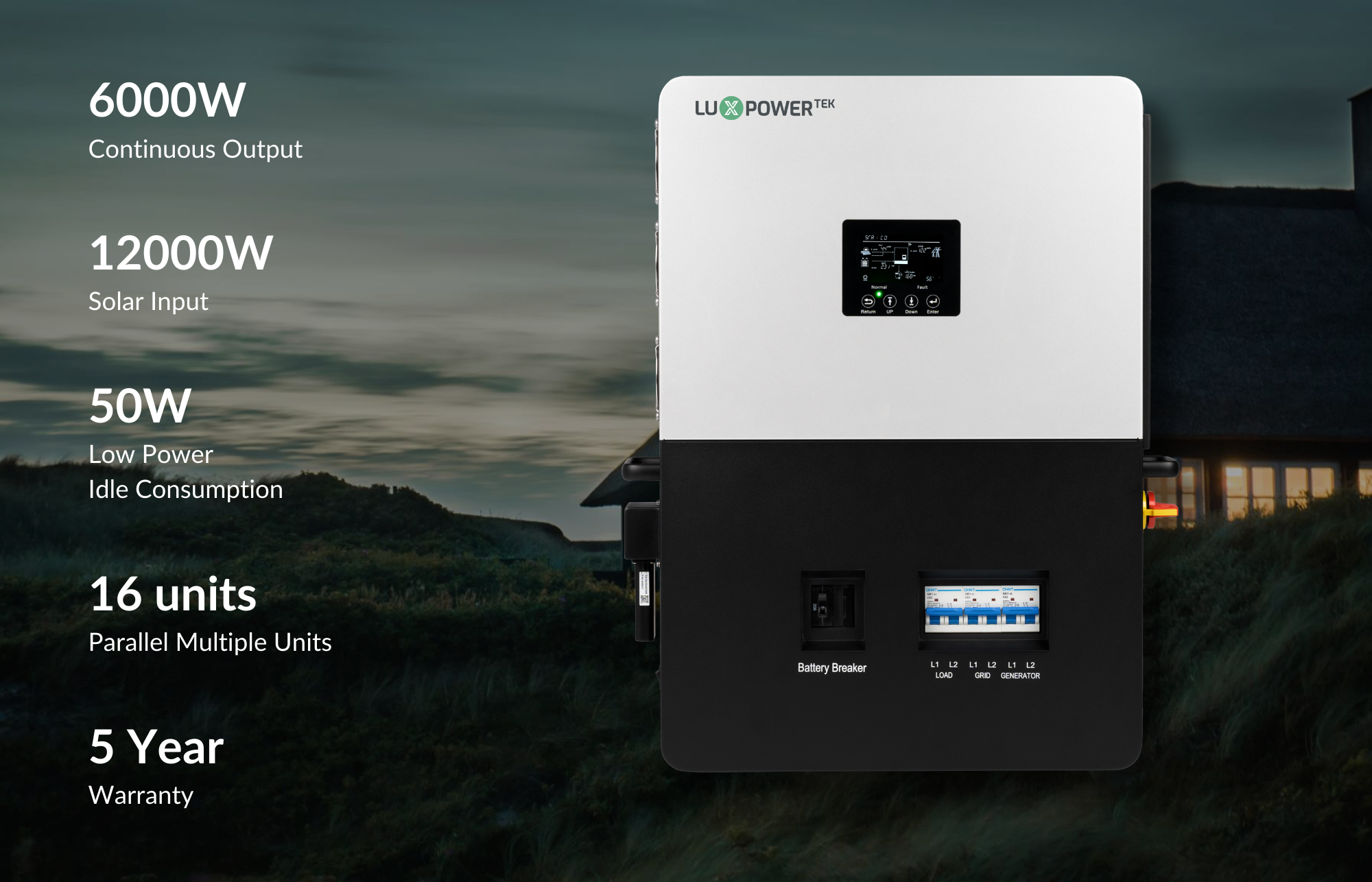 Luxpower SNA 6K Inverter | 6000W Output & 8000W PV Input – StackRack ...